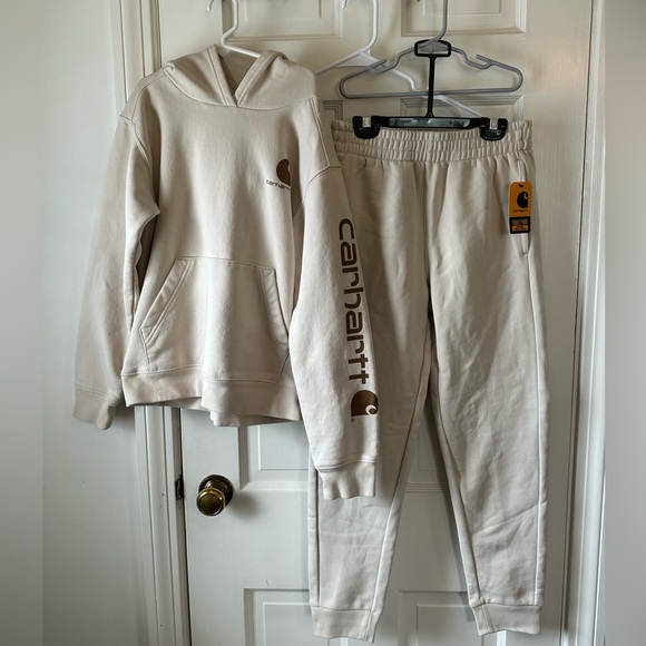 Carhartt | Bottoms | Nwt Carhartt Kids Cream Hoodie And Joggers Set ...